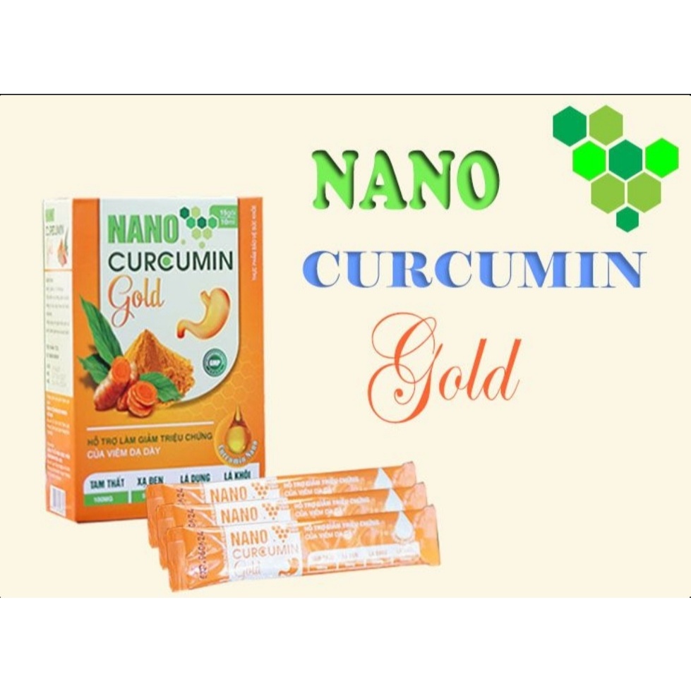 Thực Phẩm Chức Năng Hỗ Trợ Giảm Viêm Loét Dạ Dày NANO CURCUMIN GOLD (Hộp 15 Gói x 10ml) | Shopee ...