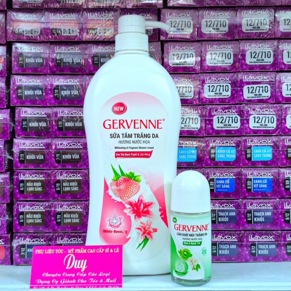 Sữa tắm Gervenne 900g Tặng Túi 380g - Cho Làn Da Sáng Mịn | Shopee Việt Nam