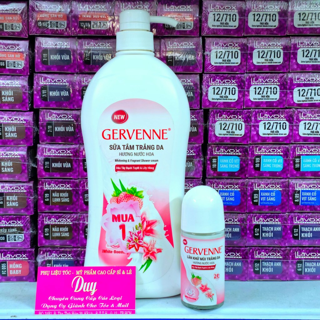 Sữa tắm Gervenne 900g Tặng Túi 380g - Cho Làn Da Sáng Mịn | Shopee Việt Nam