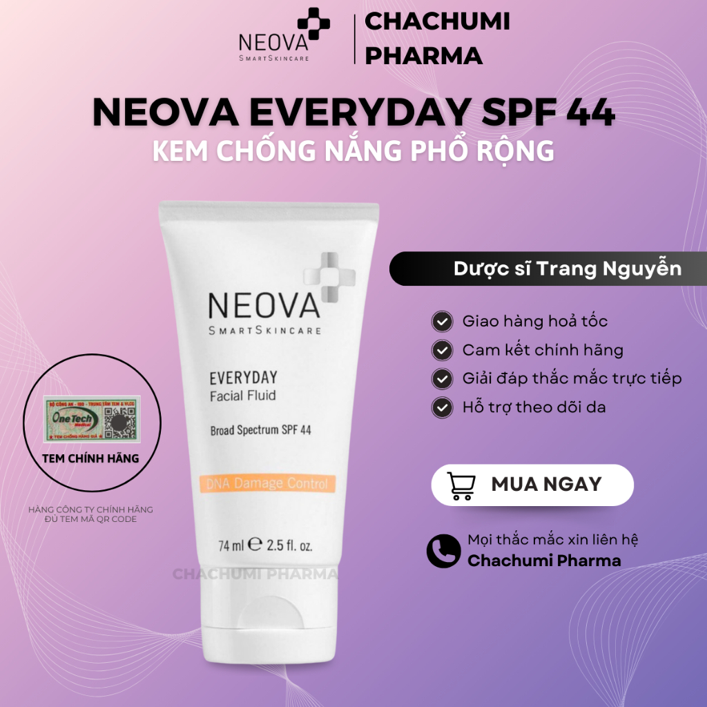Kem chống nắng Neova SPF 44 Everyday Facial Fluid Broad Spectrum 74ml ...