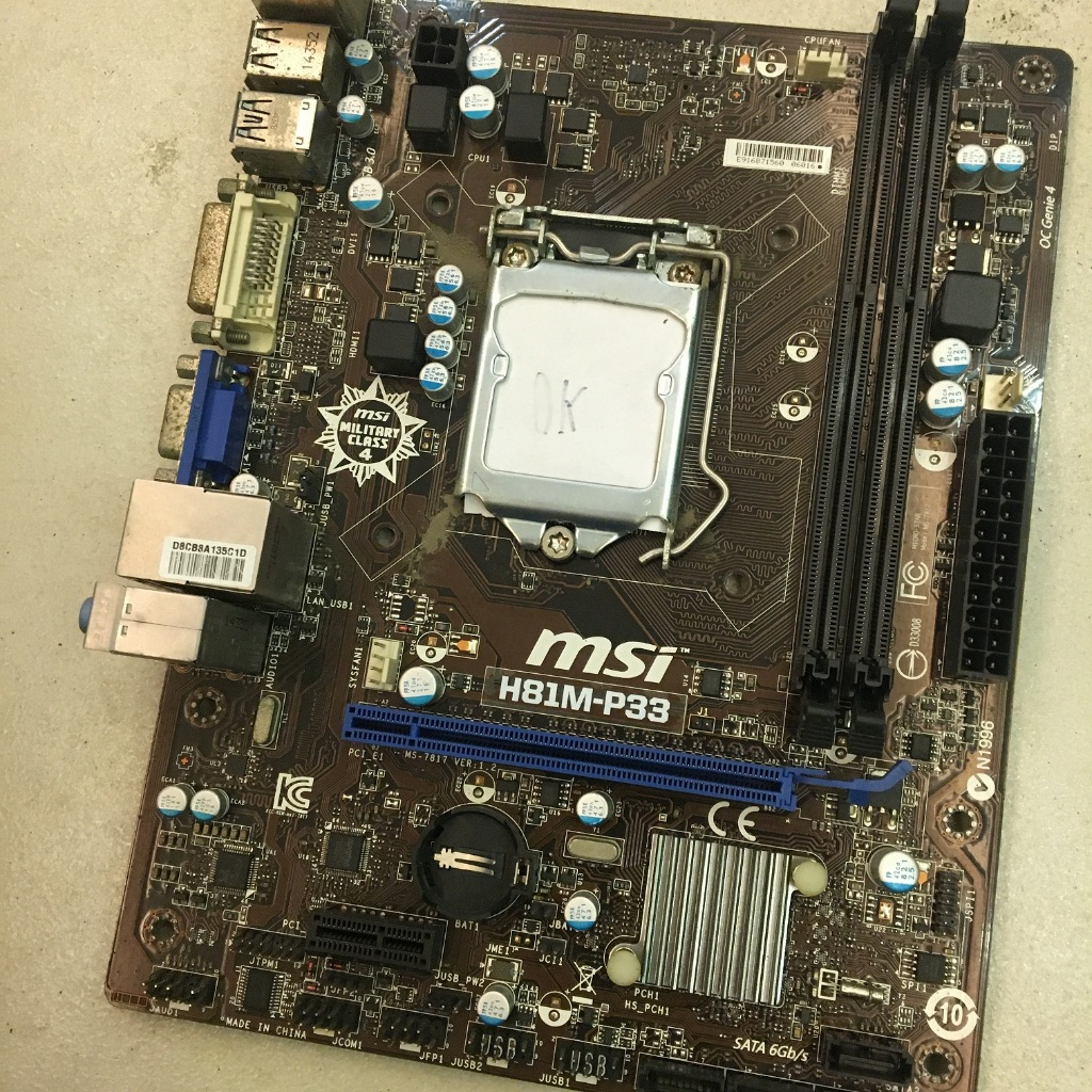 main H81 MSI H81-P33 lỗi thanh lí mainboard PC máy tính bàn | Shopee ...