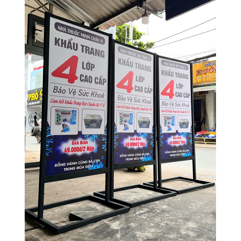 Standee Khung Sắt Phun Sơn Tĩnh Điện Chắc Chắn Cao 60x1m2 Chân 30cm | Shopee Việt Nam