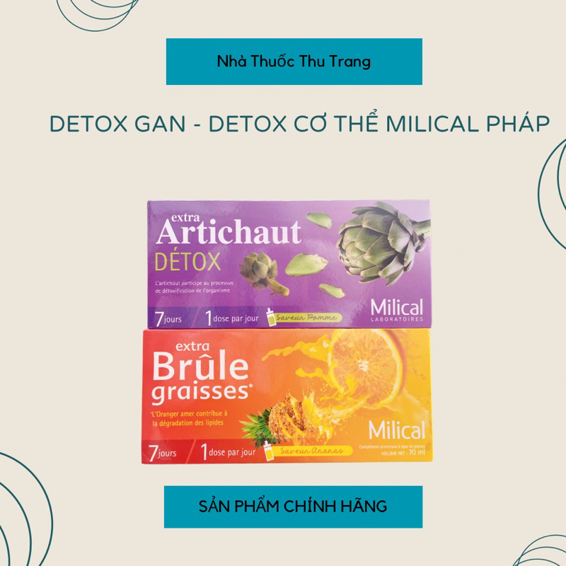 ĐỦ BILL Detox Gan, Detox Đốt Mỡ Thừa Milical Pháp | Shopee Việt Nam