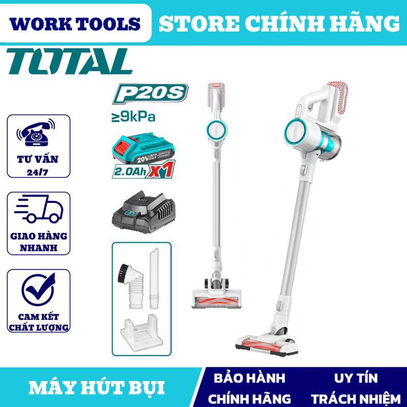 TOTAL Máy hút bụi 0.8L dùng pin 20V TVLI2006 | Shopee Việt Nam
