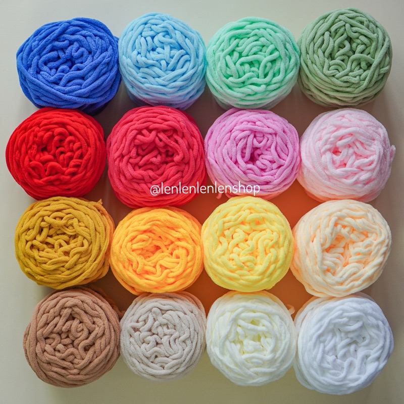 Len Nhung Đũa/Len Bông Sữa Cuộn 100G-Móc Thú Bông Bự [Len Lẻn Lèn Len ...