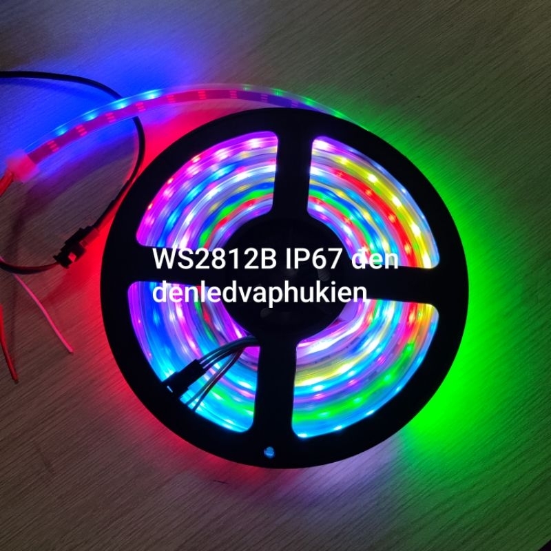 WS2812B dây Led ARGB 5V 60Led/m 5050 mỗi bóng một IC làm led đuổi, hiệu ...