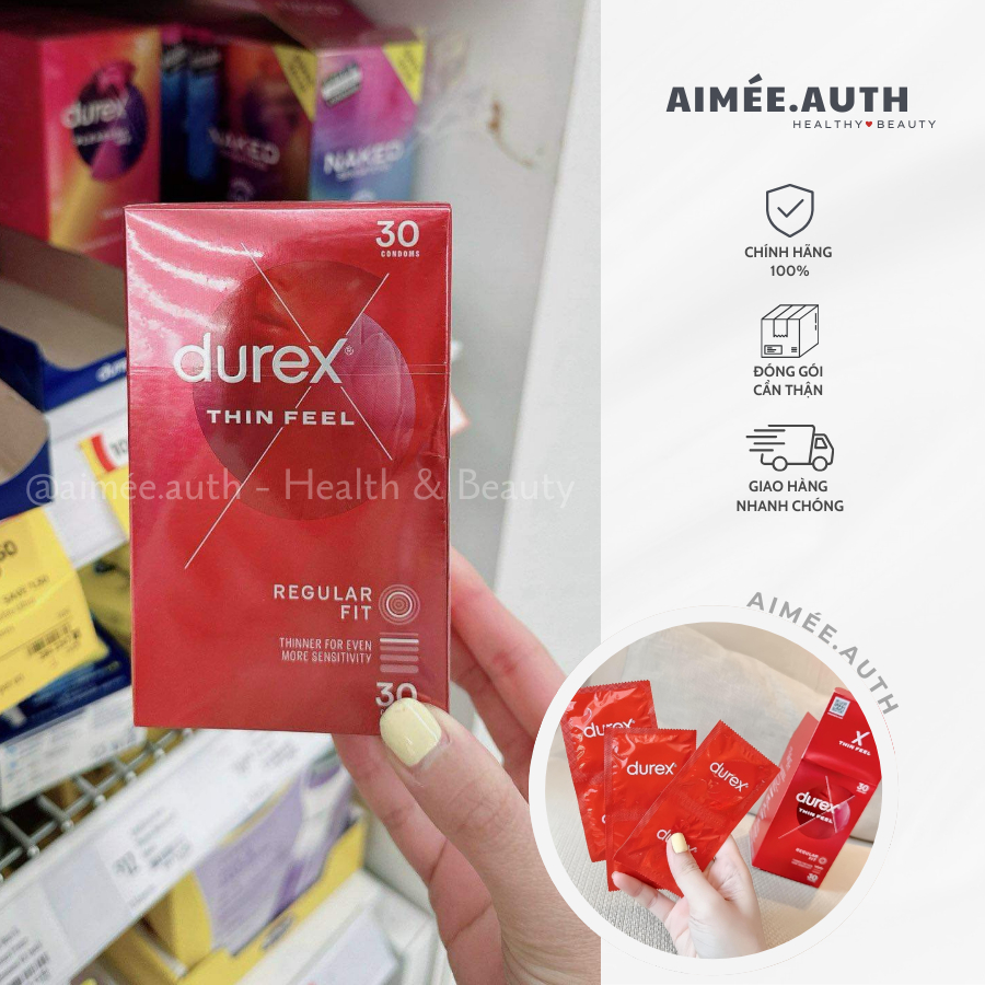 BCS Durex Fetherlite Ultra Thin Feel Condoms Extra Sensitive ÚC - Hộp ...