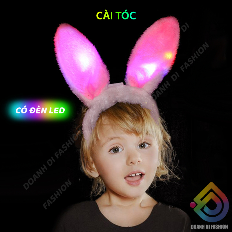 Băng Đô Tai Thỏ Phát Sáng, Cài Tóc Tiểu Thư Có Đèn Chiếu Sáng, Vương ...
