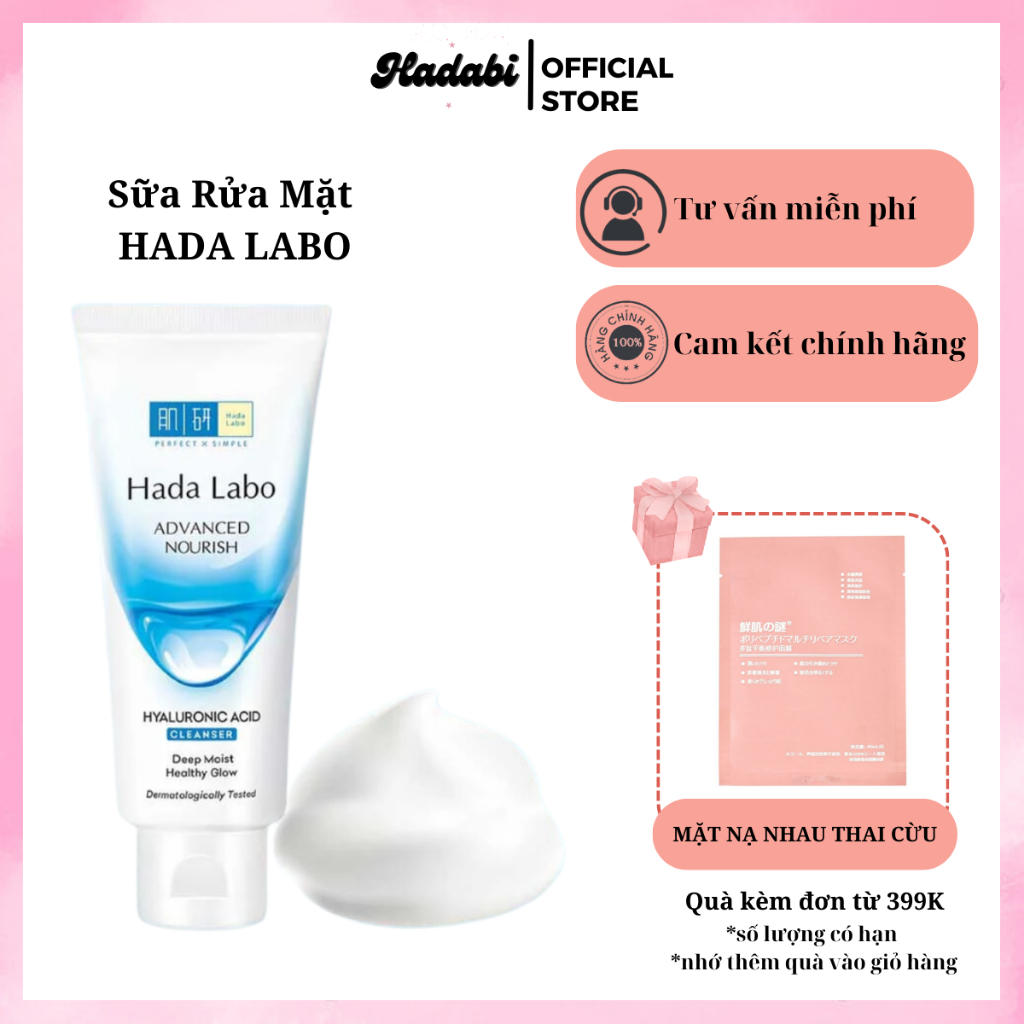 Sữa Rửa Mặt Dịu Nhẹ Dưỡng Ẩm Cho Mọi Loại Da Hada Labo Advanced Nourish Cream Cleanser 80g, Kem ...