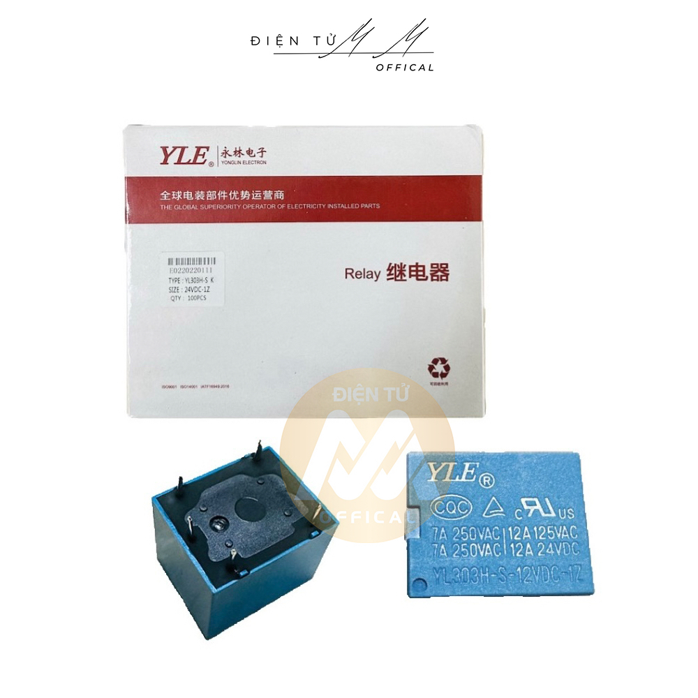 Relay - Power Relay (Rle) 12V 24V 5V 6V - 5 chân hiệu YLE chất lượng tốt – Dùng cho amply, mạch ...
