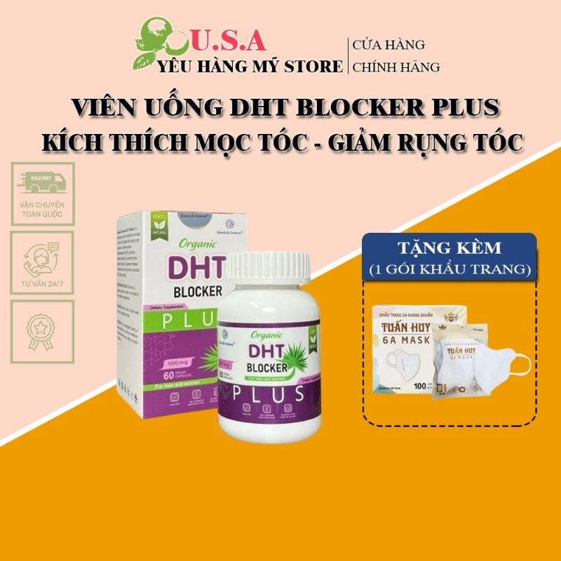 Organic DHT Blocker Plus Giúp Hỗ Trợ Làm Mọc Tóc , Giảm Nồng Độ DHT Của ...