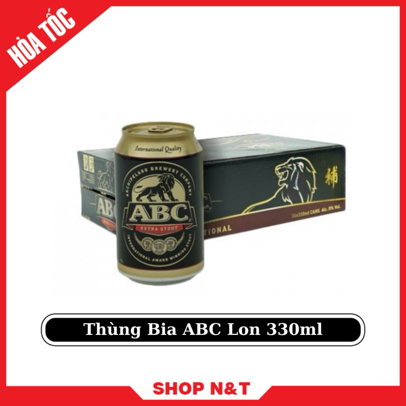 Bia ABC Đen Cambodia - Thùng 24 lon x 330ml | Shopee Việt Nam