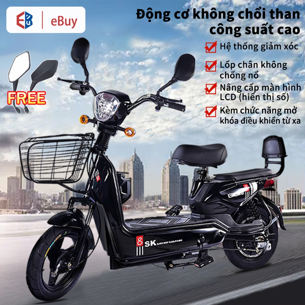 Xe đạp điện chính hãng, 48V12AH Mẫu mới 2024, 35km/h, chạy 60km-bảo ...