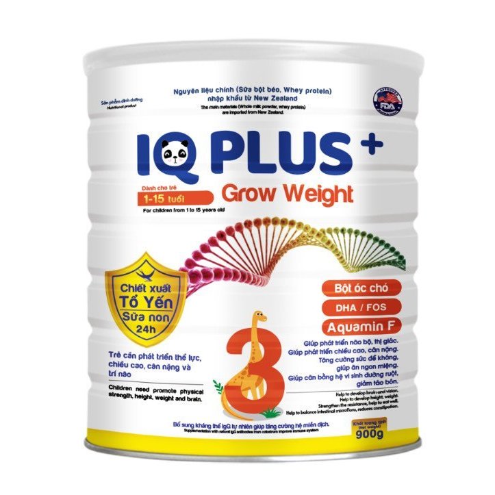 Sữa Iq Plus Grow Weight 900g Hàng Chính Hãng | Shopee Việt Nam
