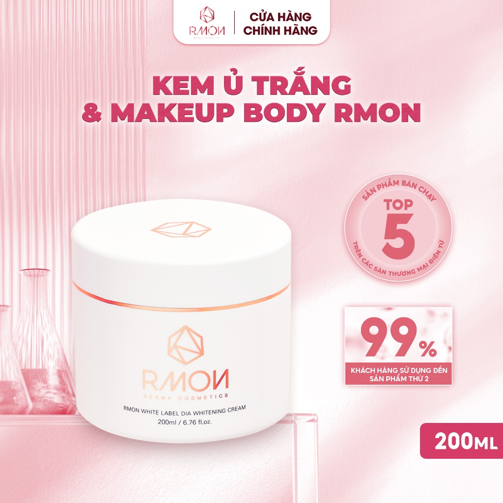 Kem Giúp Ủ Trắng và Make-Up Da Body RMON White Label Dia Whitening Cream 200ml | Shopee Việt Nam