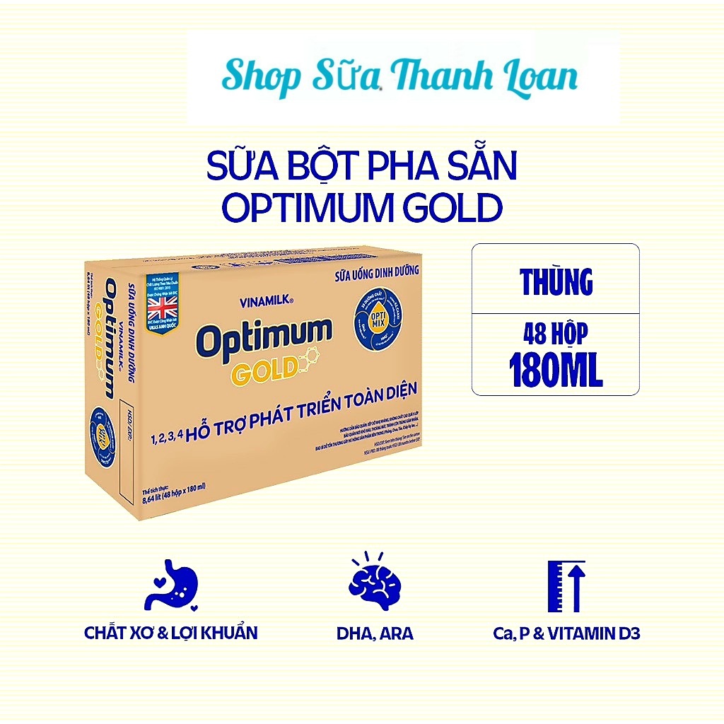 [HSD T5-2025] (Có Thẻ Tích Điểm) THÙNG 48 HỘP SỮA BỘT PHA SẴN OPTIMUM ...