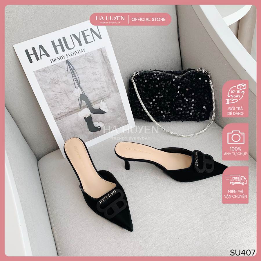 Sục nữ HÀ HUYỀN khoá B kép nhựa gót nhọn 7cm - SU407 | Shopee Việt Nam