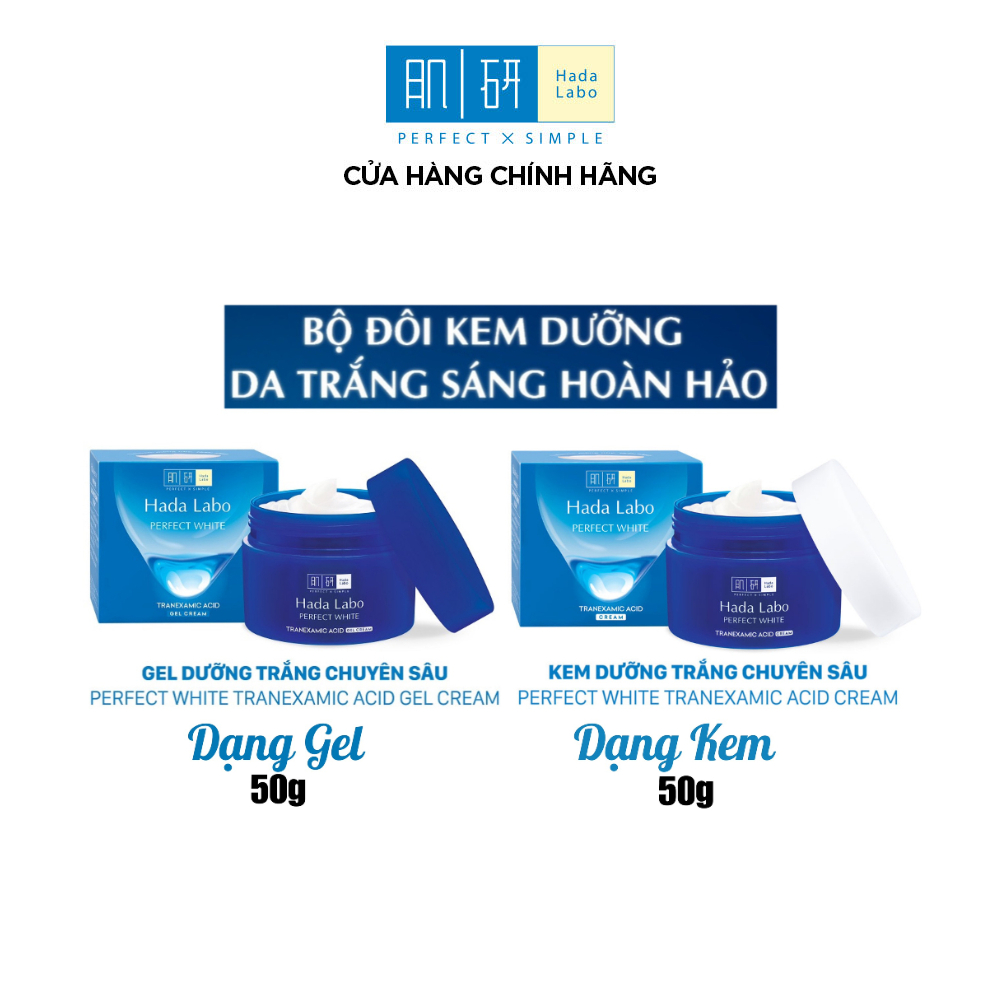 [VB] Combo dưỡng trắng da ngày và đêm: Kem dưỡng trắng 50g + Gel dưỡng ...