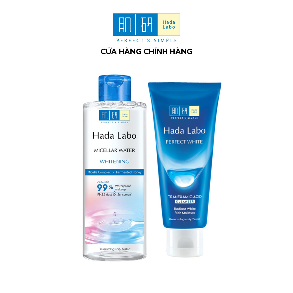 [VB] Combo làm sạch dưỡng trắng: Sữa rửa mặt Hada Labo Perfect White ...