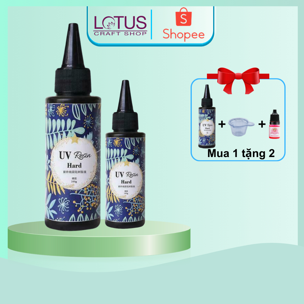 Keo Uv Resin Trong Suốt Nhanh Khô, Keo Resin Uv Cứng, Keo Uv Làm Handmade - 250g | Shopee Việt Nam