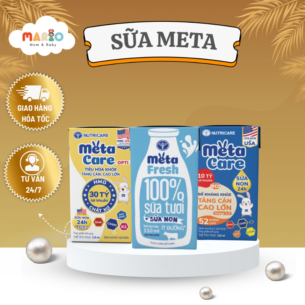 Sữa nước pha sẵn Nutricare Metacare ECO/ Metacare OPTI/ Meta Fresh ít đường 110ml | Shopee Việt Nam