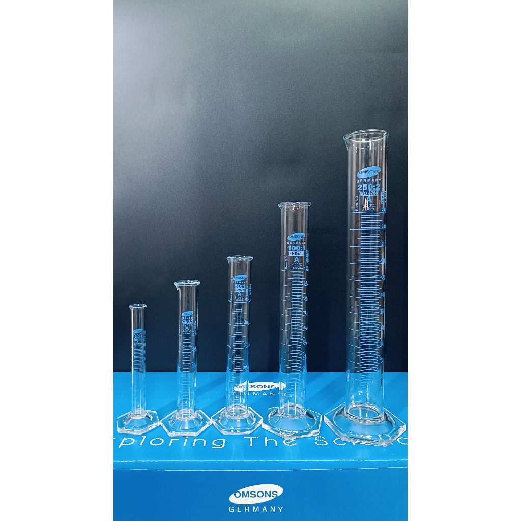 Ống đong thủy tinh thí nghiệm (OMSONS - GERMANY) Class A 10ml 25ml 50ml ...
