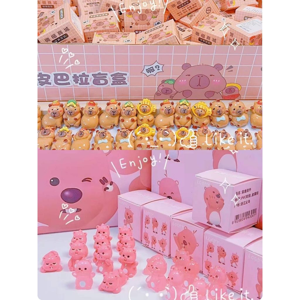 Charm, capybara, Blind Box Capybara, hộp mù capybara + loopy | Shopee ...