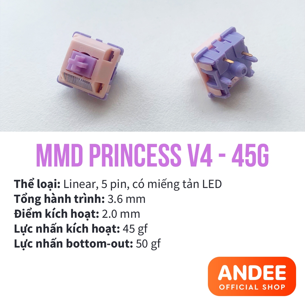 Switch MMD Princess v3 Holy Panda v3 bán lẻ công tắc phím cơ giá rẻ ...