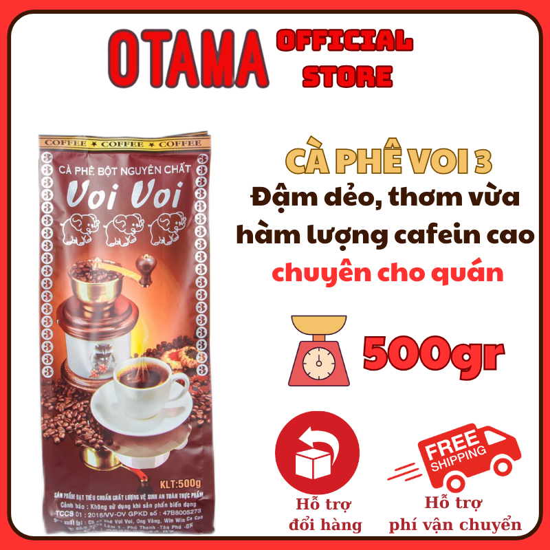 CAFE VOI 3 PHA PHIN CAFEIN CAO DÀNH CHO QUÁN VOI O3 GÓI 500GR | Shopee ...