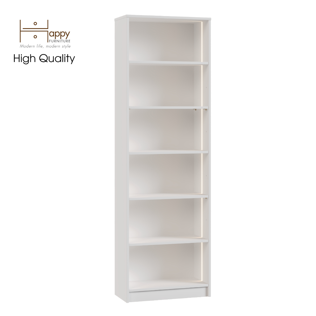HAPPY FURNITURE , kệ sách 6 tầng tích hợp đèn LED - CATY , KSA_002_LED , 60cm x 28cm x 189cm ...