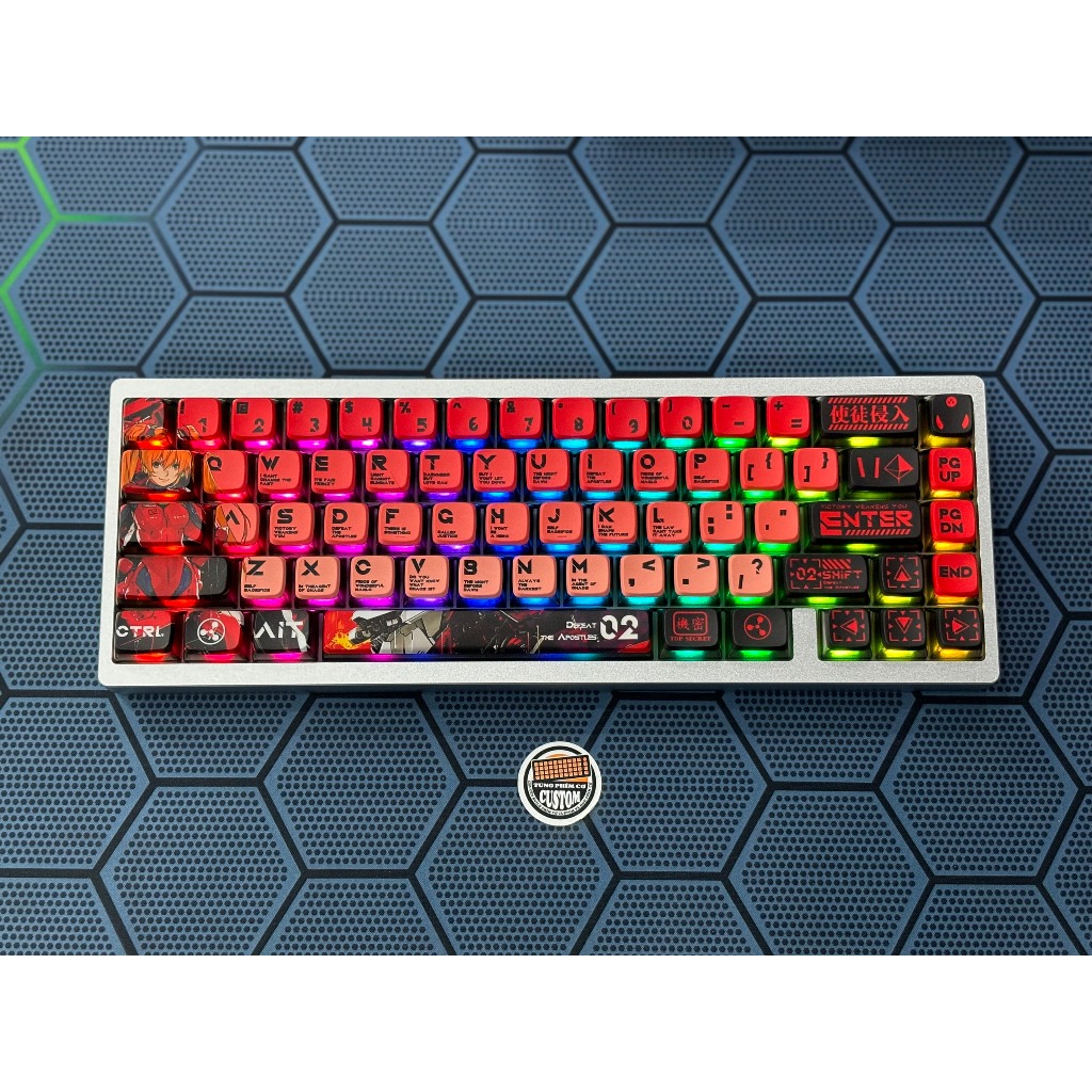 Bàn phím cơ Custom từ Lucky65 nhôm cnc/ 3 chế độ kết nối/ Led rgb ...