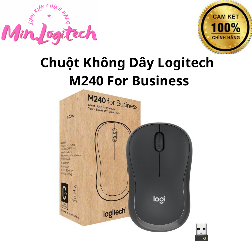 Chuột Logitech M240 For Business, Bluetooth Silent - Kèm Đầu Thu Logi Bolt - Sản Phẩm Chính Hãng ...