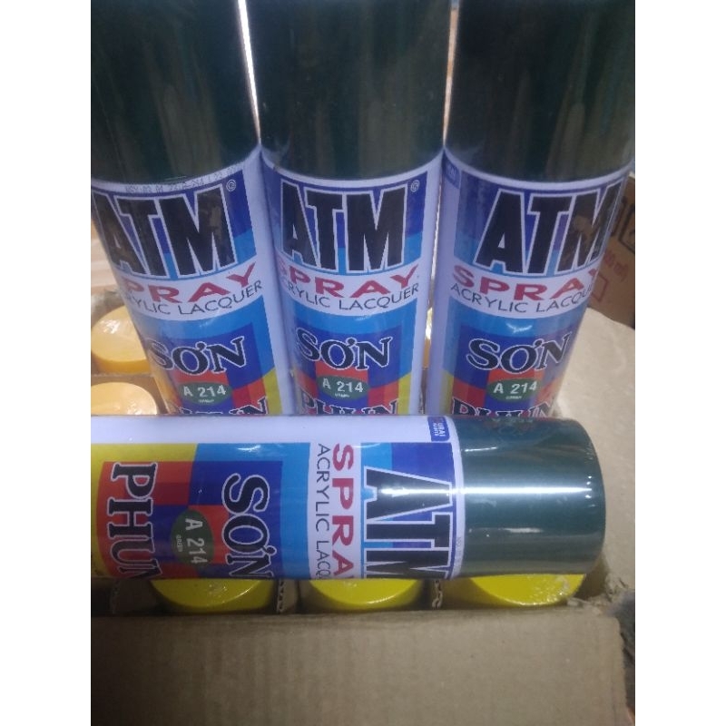 Sơn xịt ATM mã mầu A214 Xanh (Green) | Shopee Việt Nam