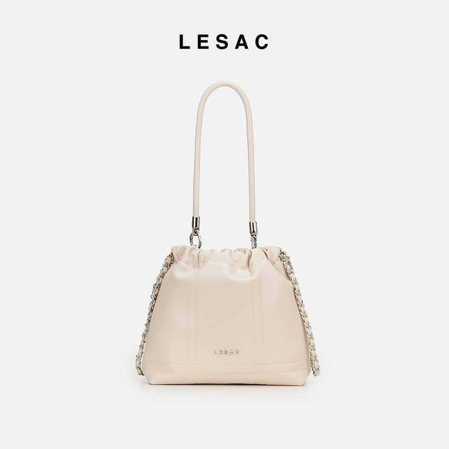 [Ngô Kiến Huy x LESAC] Túi da dây rút nữ LESAC Bloom Bag | Shopee Việt Nam