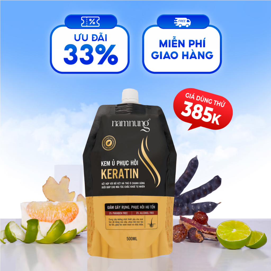 Kem ủ thảo dược NAMNUNG hỗ trợ phục hồi tóc chuyên sâu bản cao cấp dạng ...