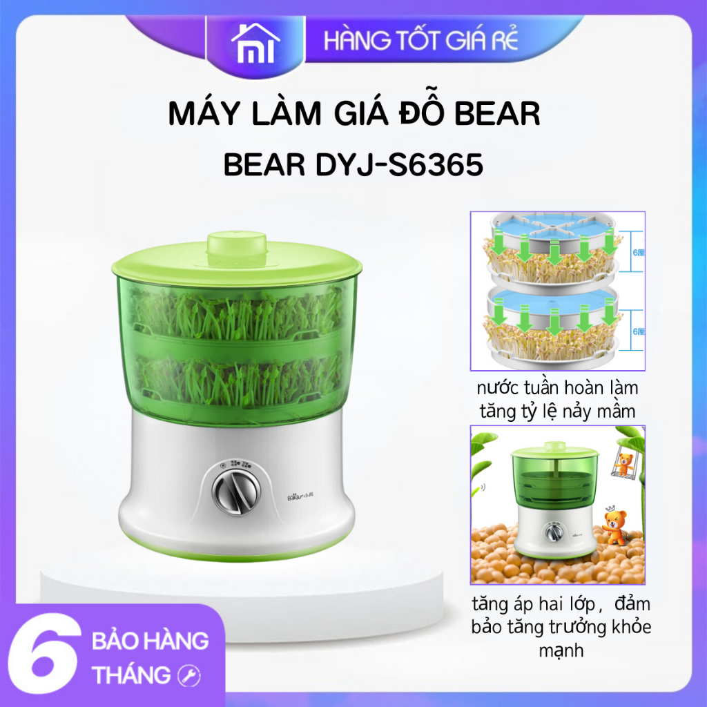 Máy làm giá đỗ Bear-hai lớp hoàn toàn tự động, công suất lớn trong gia đình, có thể sử dụng ...