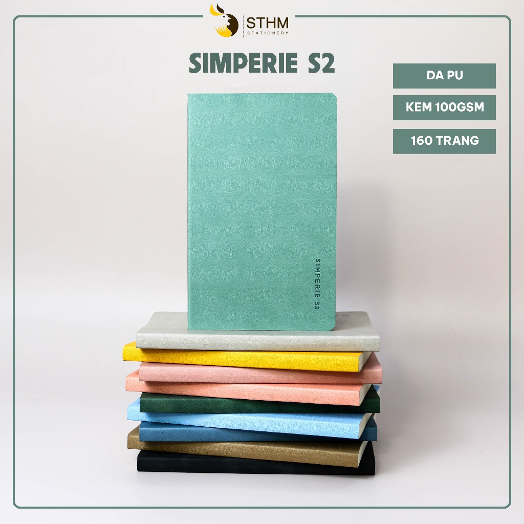 [STHM Hà Nội] -Sổ tay da PU mềm SIMPERIE S2 160 trang kem 100gsm không ...