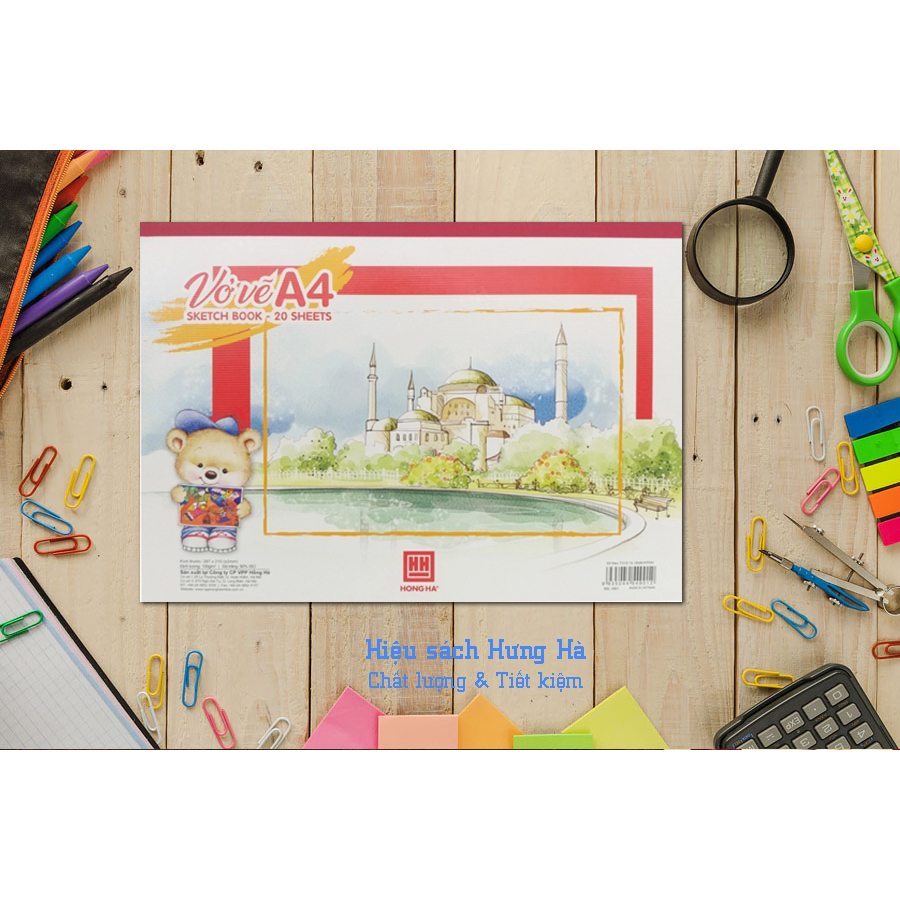 Vở vẽ A4 Hồng Hà 4901 (20 tờ/tập) | Shopee Việt Nam
