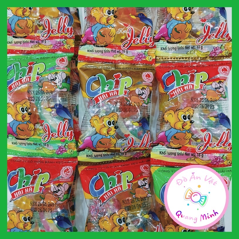 Dây 10 gói Kẹo dẻo Jelly Chip Chip Hải Hà vị trái cây gói 16g mềm dẻo ...