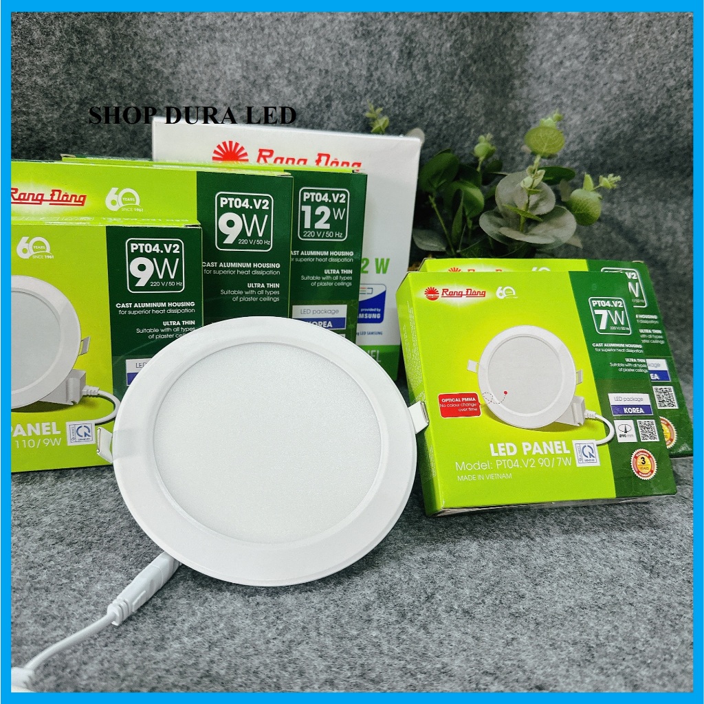 Đèn LED âm trần Rạng Đông PT04 7W, 9W, 12W ChipLED HÀN QUỐC | Shopee Việt Nam