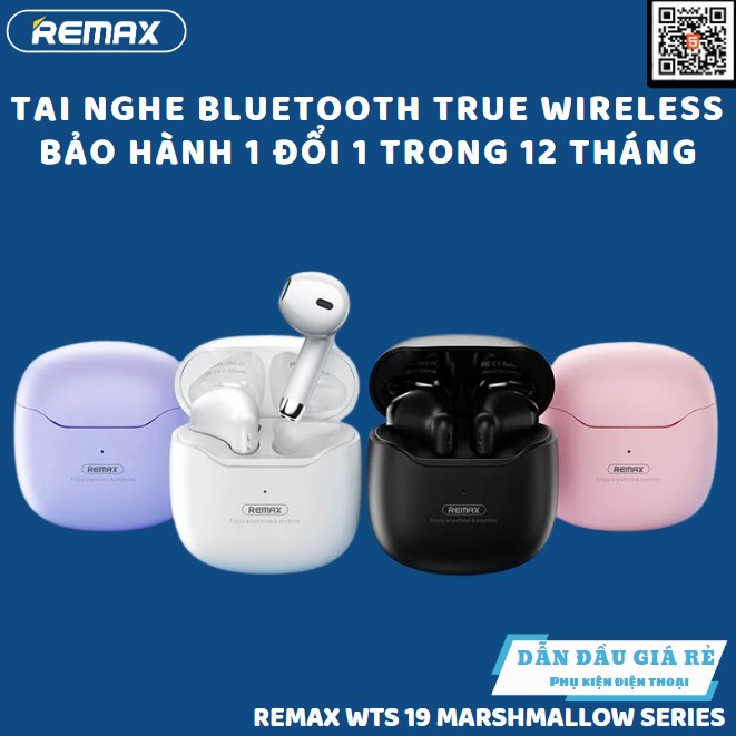Tai nghe Bluetooth True Wireless REMAX TWS 19 Marshmallow Series ...