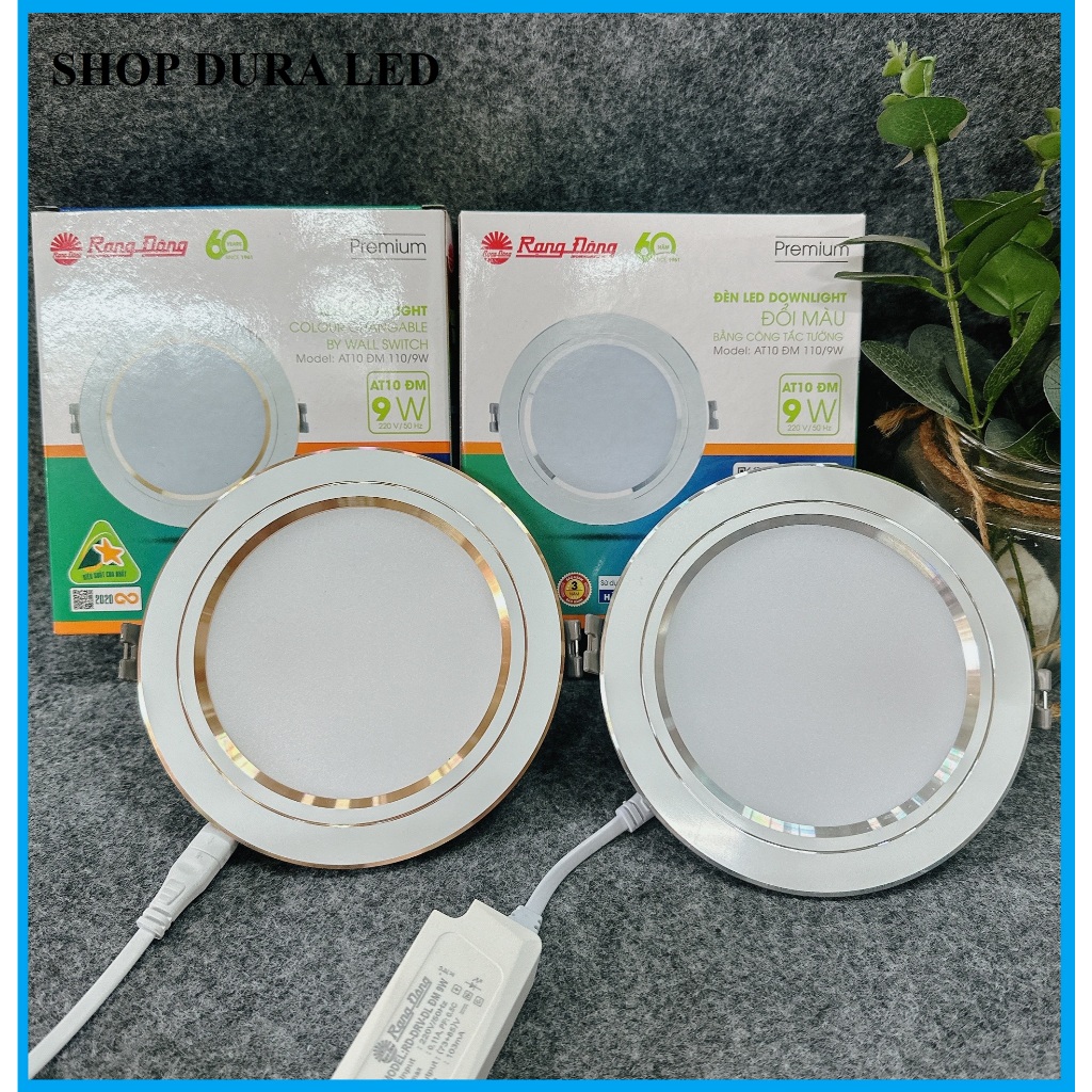 Đèn LED Âm trần AT10 ĐM Downlight Đổi màu 3 chế độ Rạng Đông 7W /9W ...