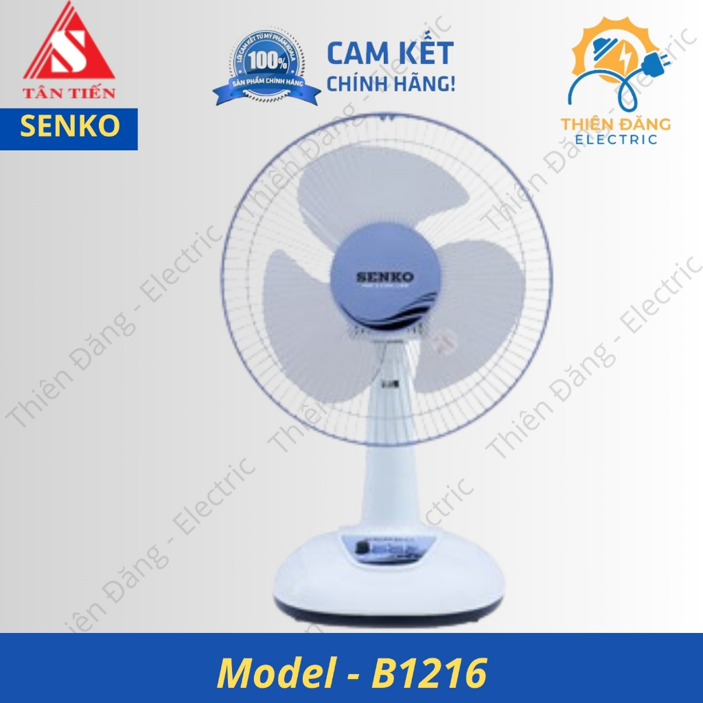 [ SENKO CHÍNH HÃNG ] B1216 Quạt bàn senko 3 cánh Chiều cao sản phẩm: 54 cm Chuyển hướng cơ 40W ...