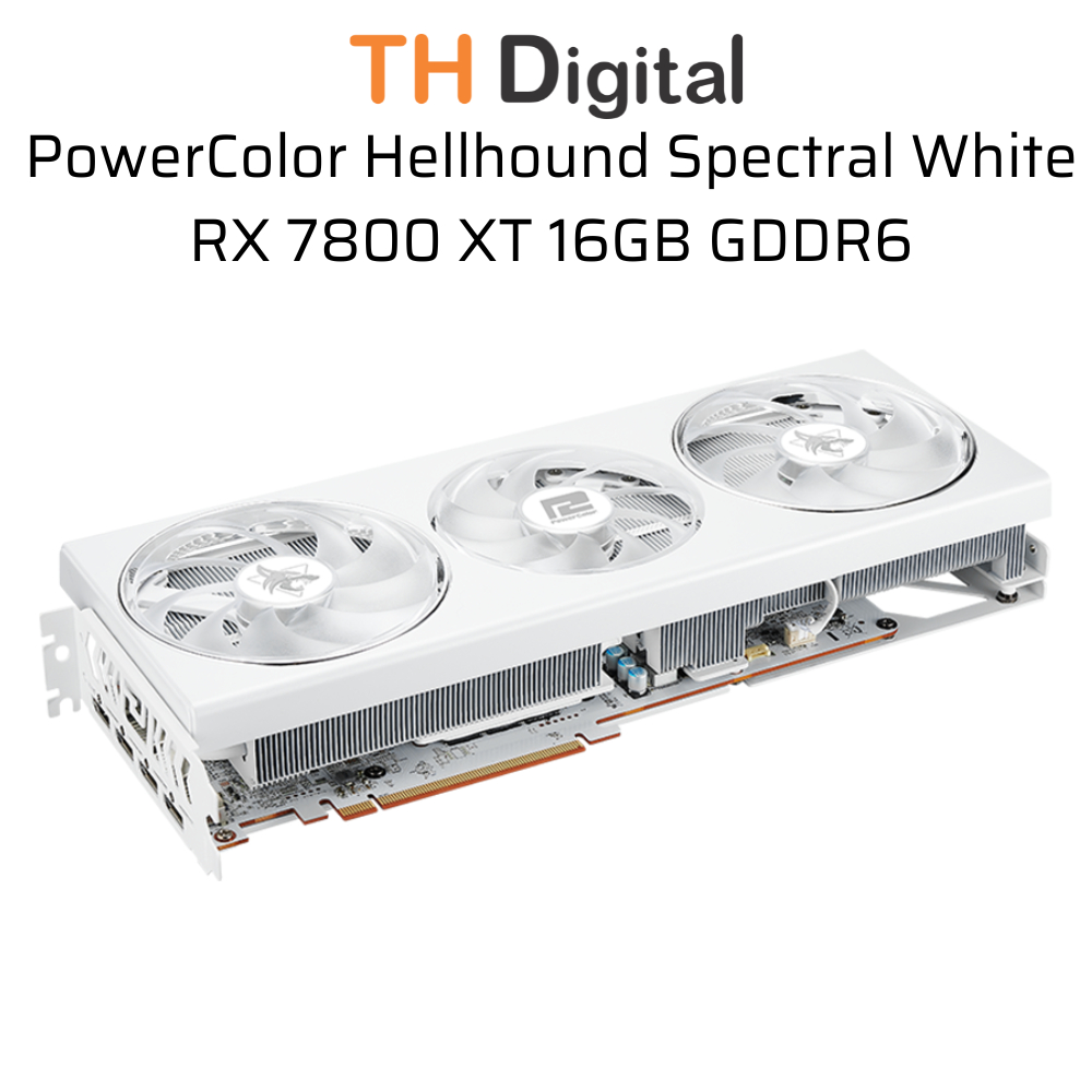 VGA PowerColor Hellhound Spectral White RX 7800 XT 16GB GDDR6 RX7800XT ...