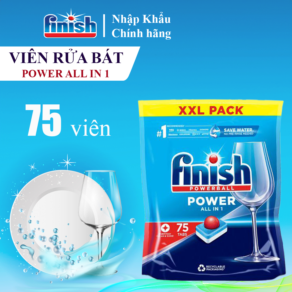 Viên Rửa Chén Bát Hương Chanh Finish Essential Rửa Cực Sạch Nhập Khẩu ...