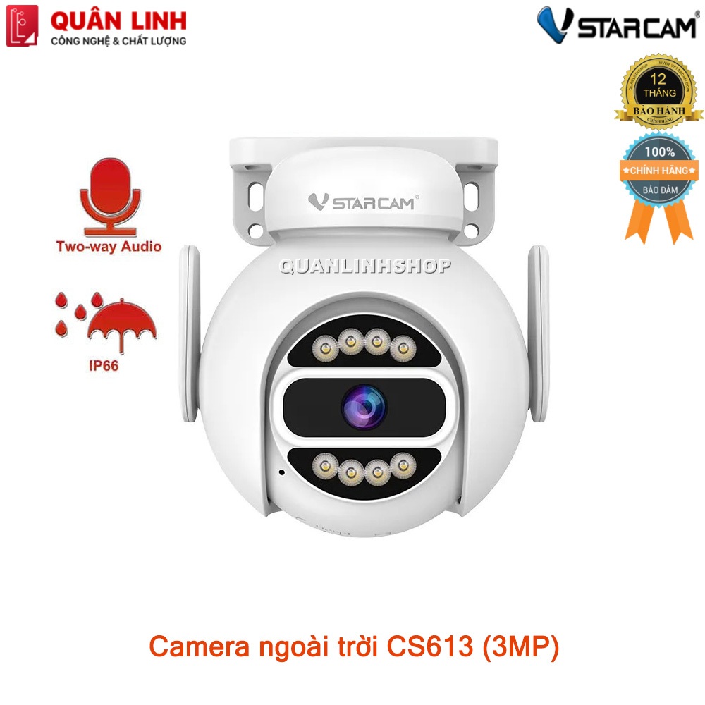 Camera ngoài trời Vstarcam CS613 Full HD 1296P (3MP), tích hợp AI bảo hành 12 tháng | Shopee ...