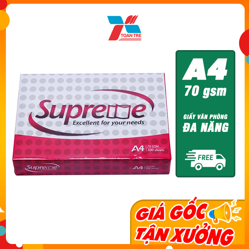Giấy in A3 - A4 SUPREME 70gsm nhập khẩu chính hãng Thái Lan (500 tờ/ream) | Shopee Việt Nam
