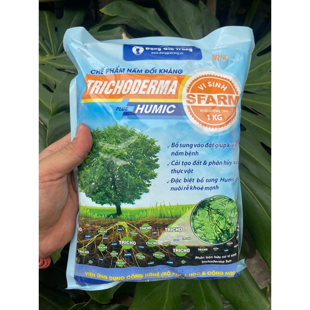 Gói 1kg Nấm đối kháng Trichoderma Plus Humic / Trichoderma SFARM (Đặng ...