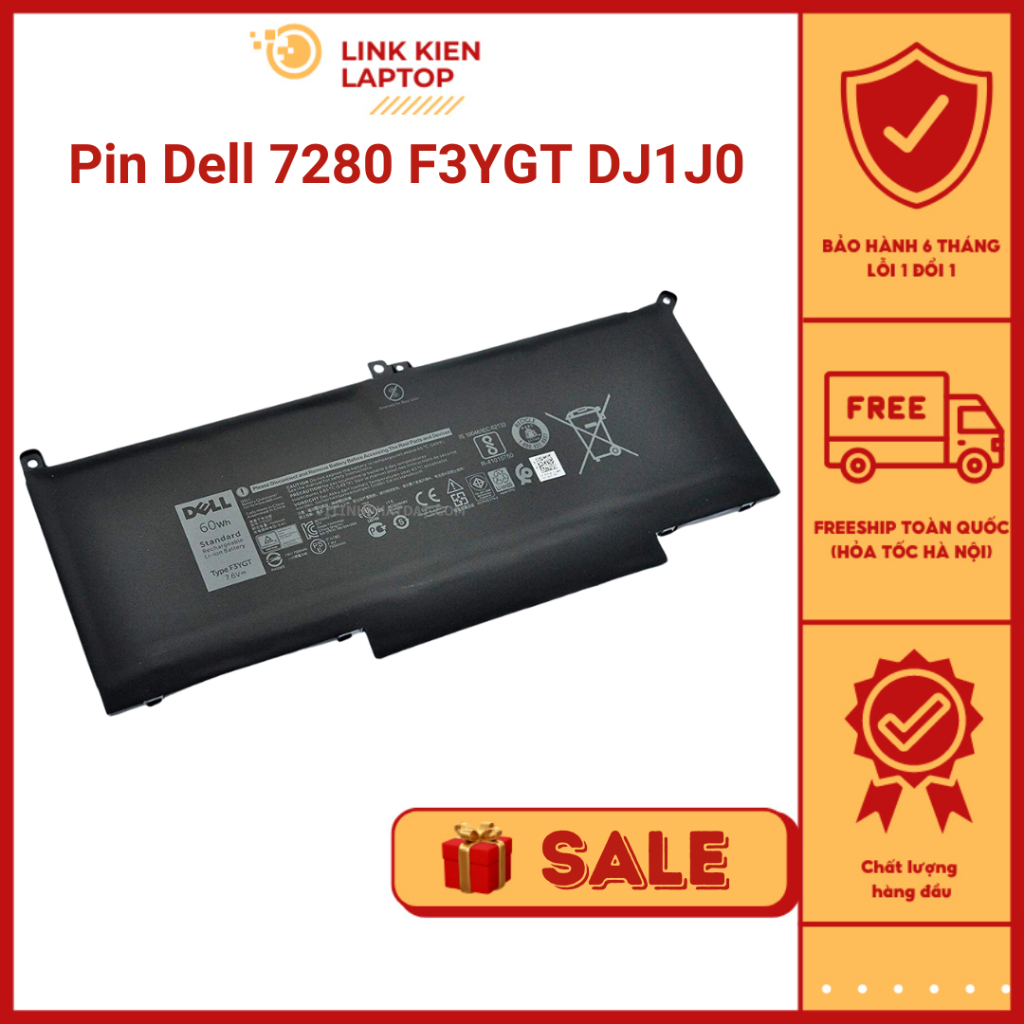 Pin laptop Dell Latitude 7280 7290 7390 7480 7380 E7490 F3YGT DM6WC ...