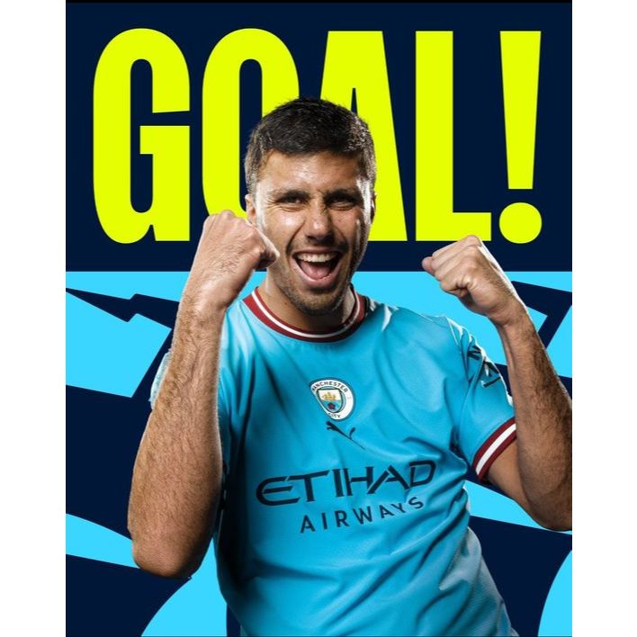 Ảnh dán tường cầu thủ bóng đá Rodri - Poster Manchester City Rodrigo có ...